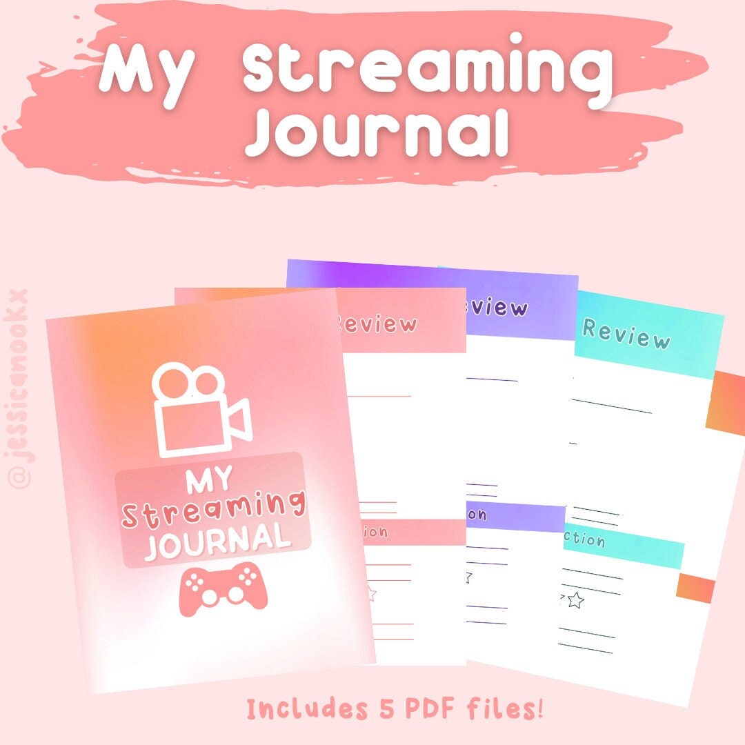 Twitch Streaming Journal Progress Tracker - Etsy