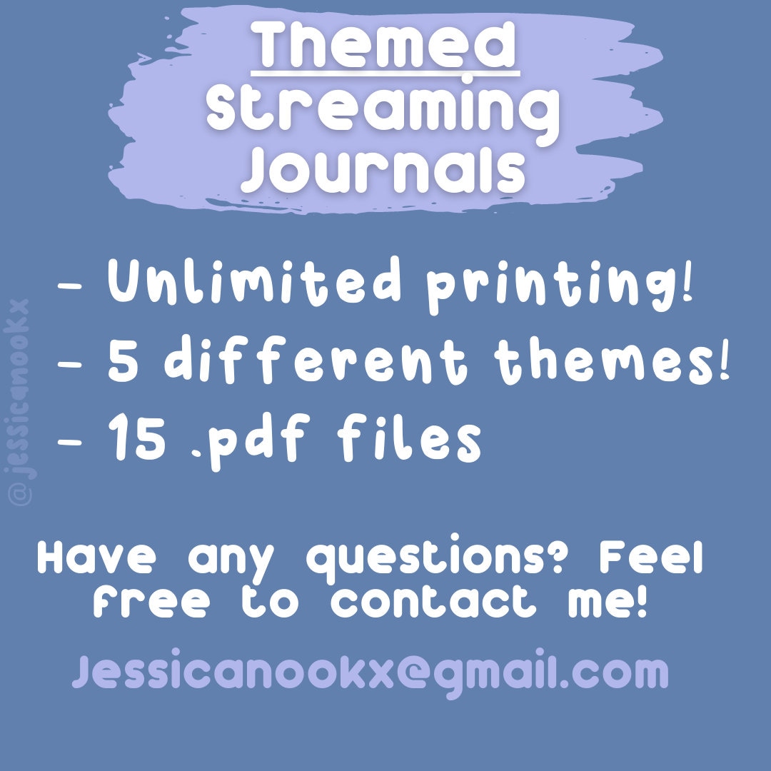 Themed Twitch Streaming Journal Varieties Progress Tracker - Etsy