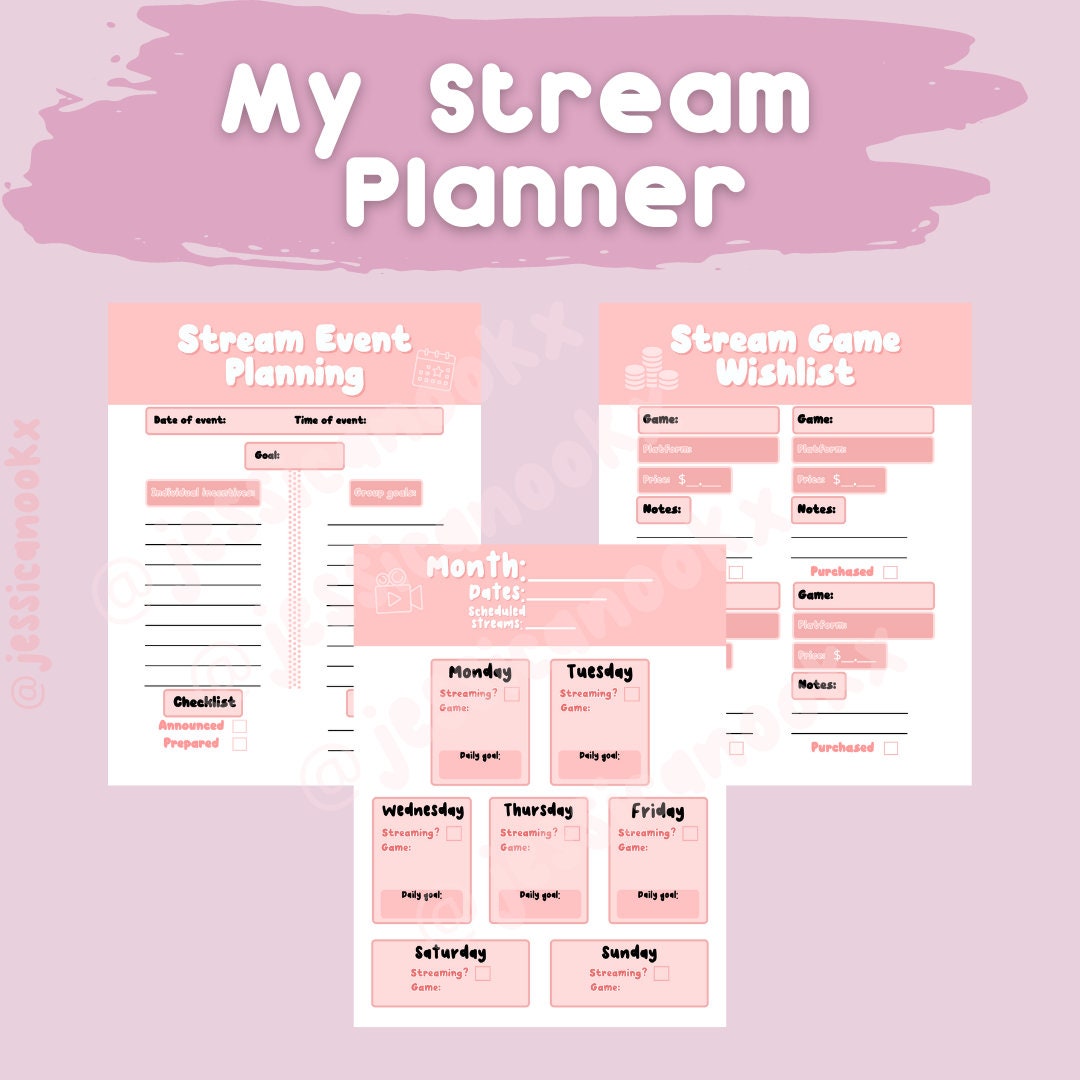 Twitch Stream Planner Progress Tracker - Etsy