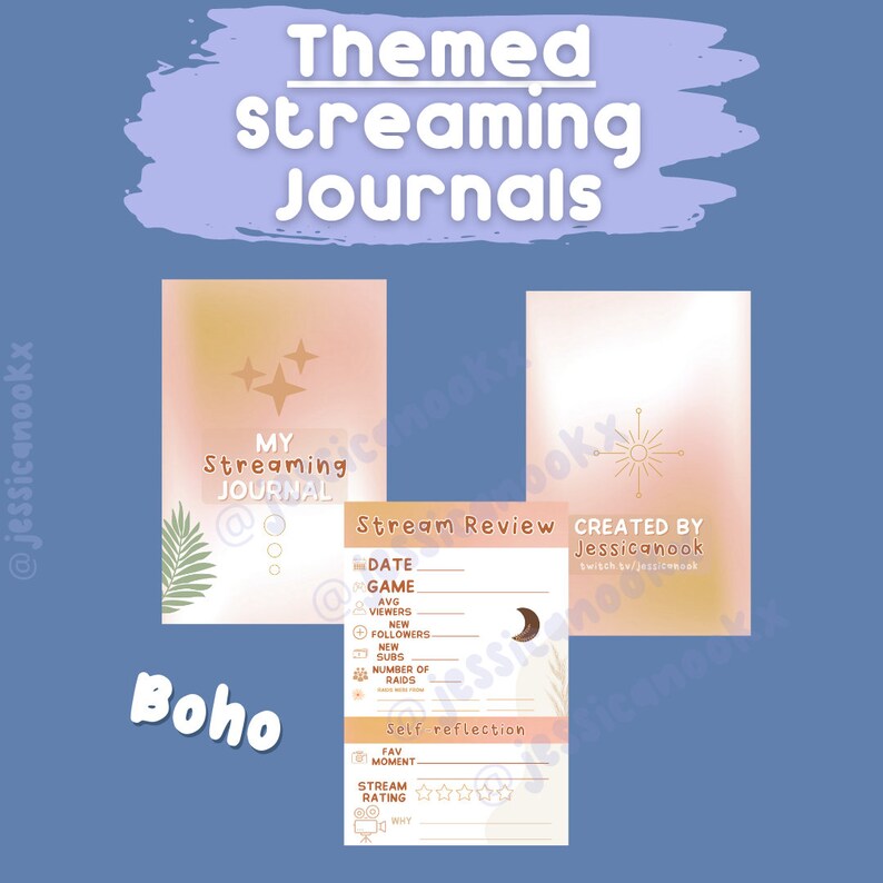 Themed Twitch Streaming Journal Varieties Progress Tracker - Etsy