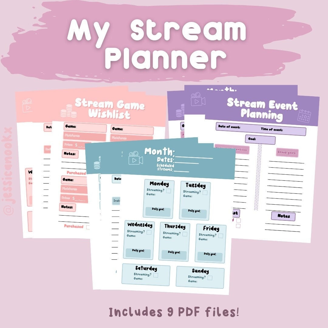 Twitch Stream Planner Progress Tracker - Etsy