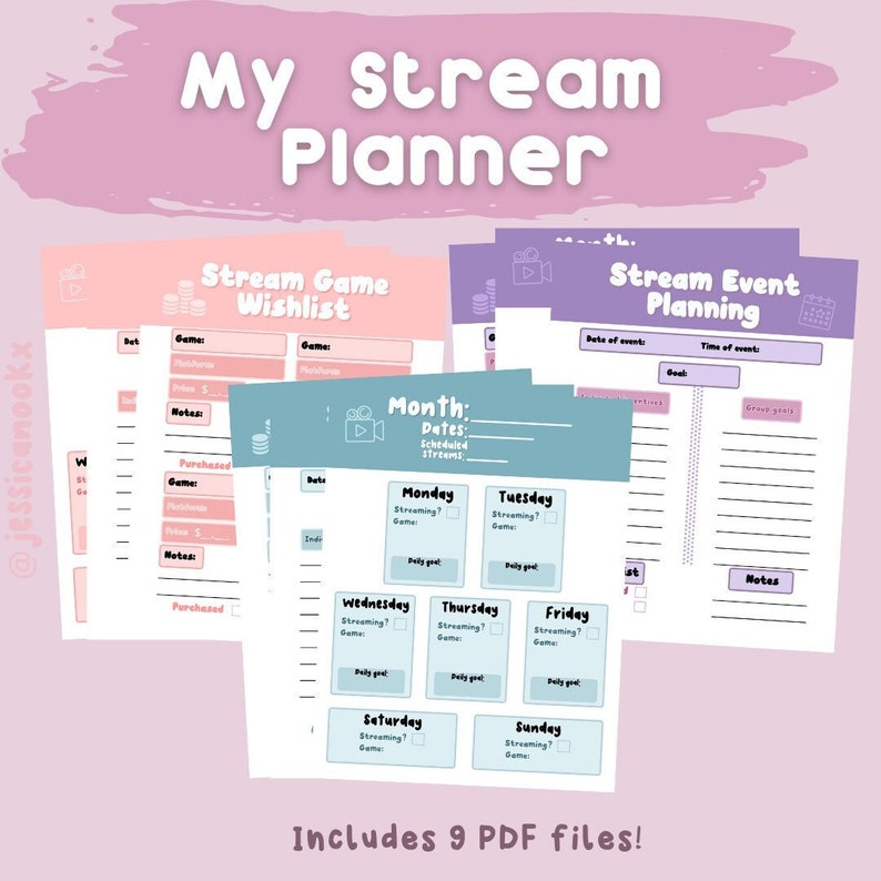 Twitch Stream Planner Progress Tracker - Etsy