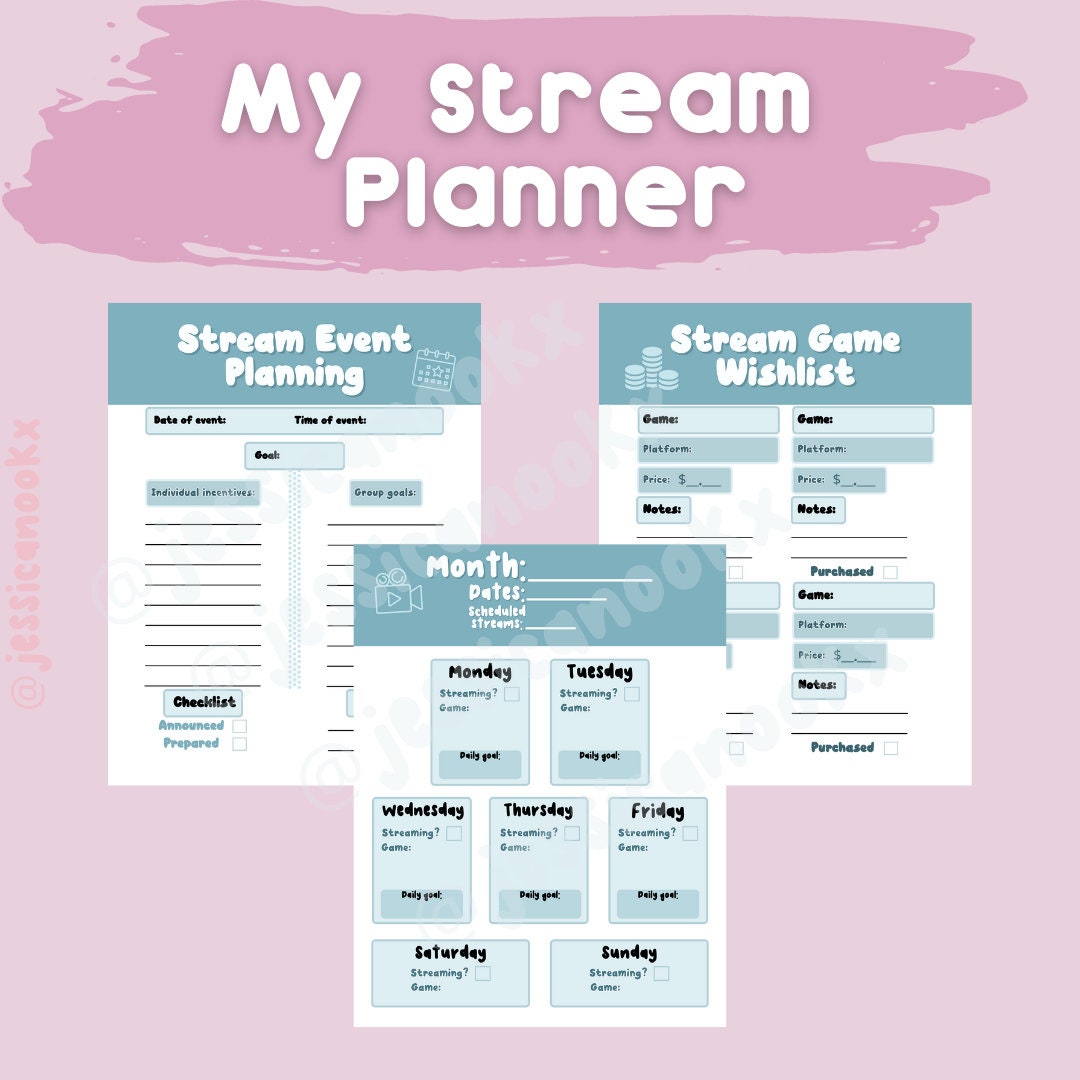 Twitch Stream Planner Progress Tracker - Etsy