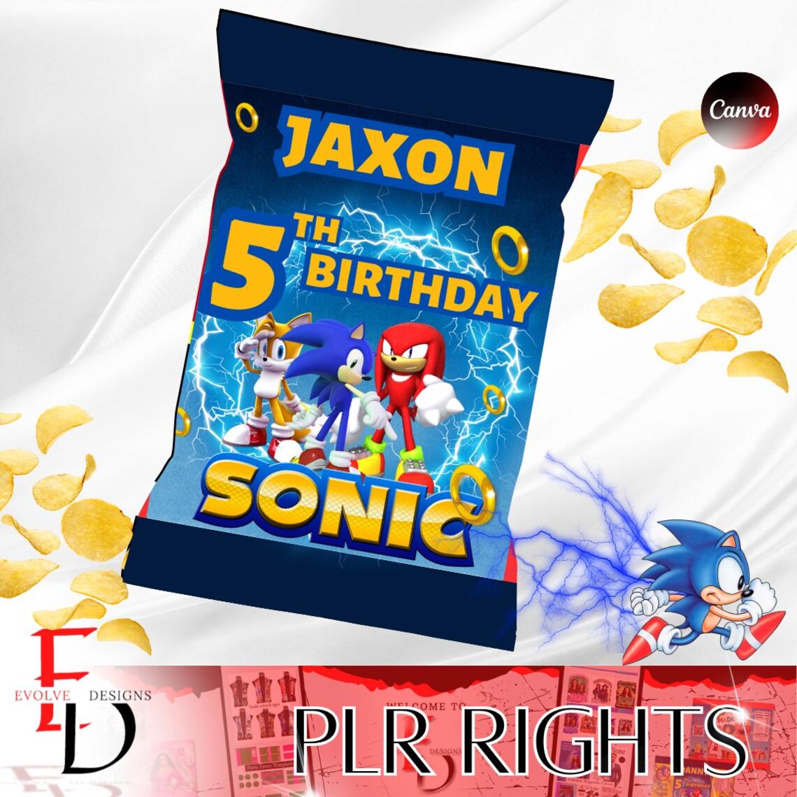 Sonic Birthday Party Printables, Sonic Party Theme, Sonic Party Favor ...
