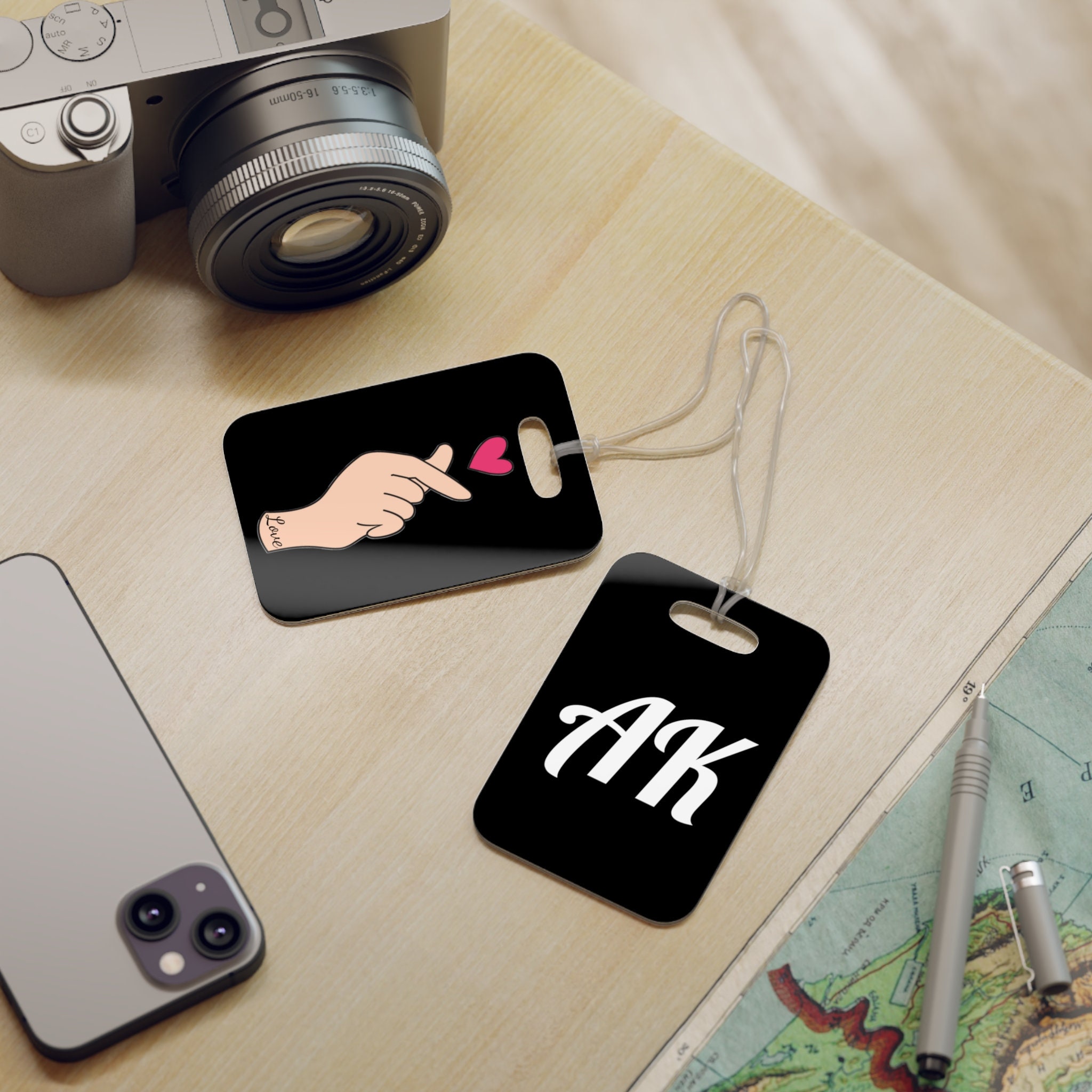 Custom Kpop Kdrama Luggage Tag Finger Heart Korean Love Yourself Merch ...