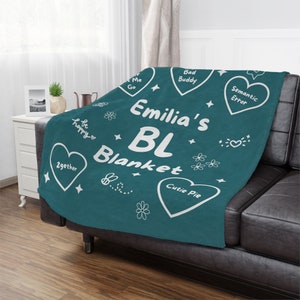 Thai BL Merch Personalized Minky Blanket Thai Boy Love Drama Gift Fan ...