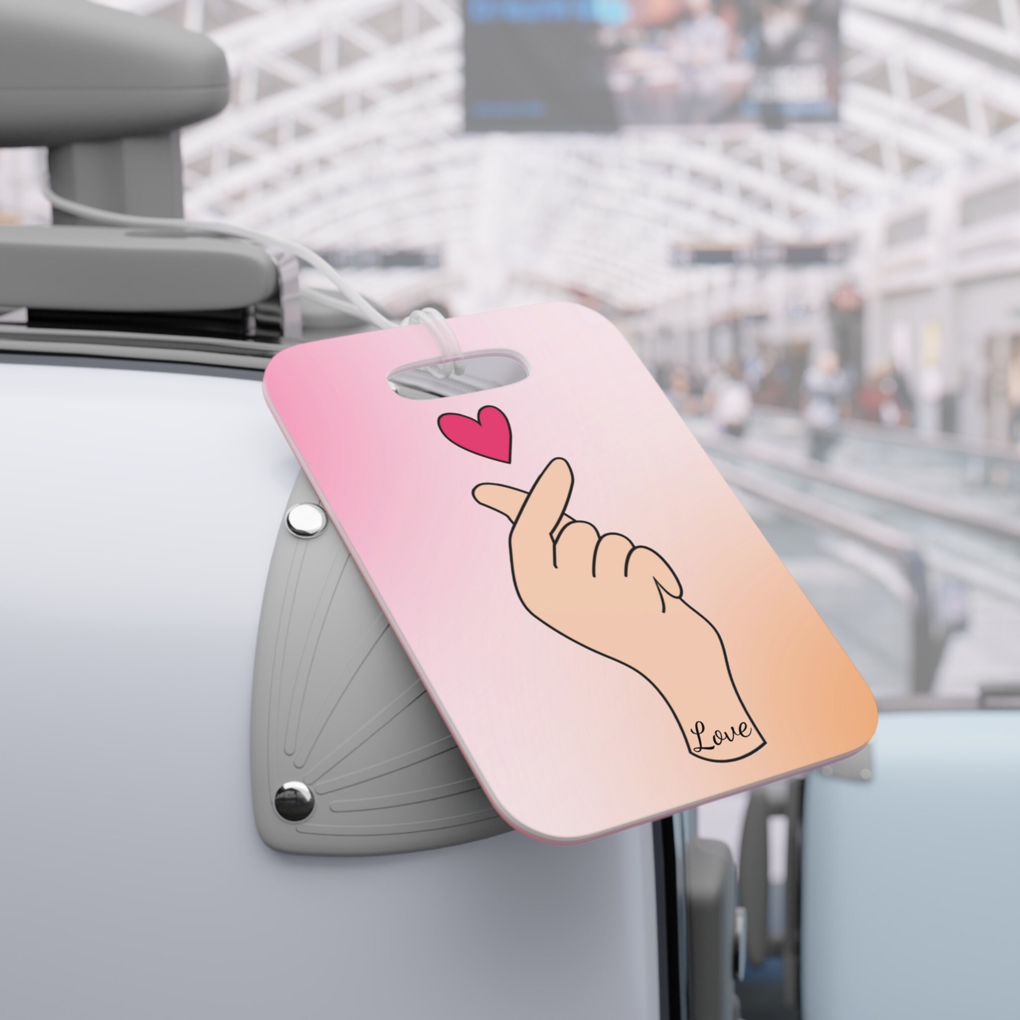 Custom Kpop Kdrama Luggage Tag Finger Heart Korean Love Yourself Merch ...