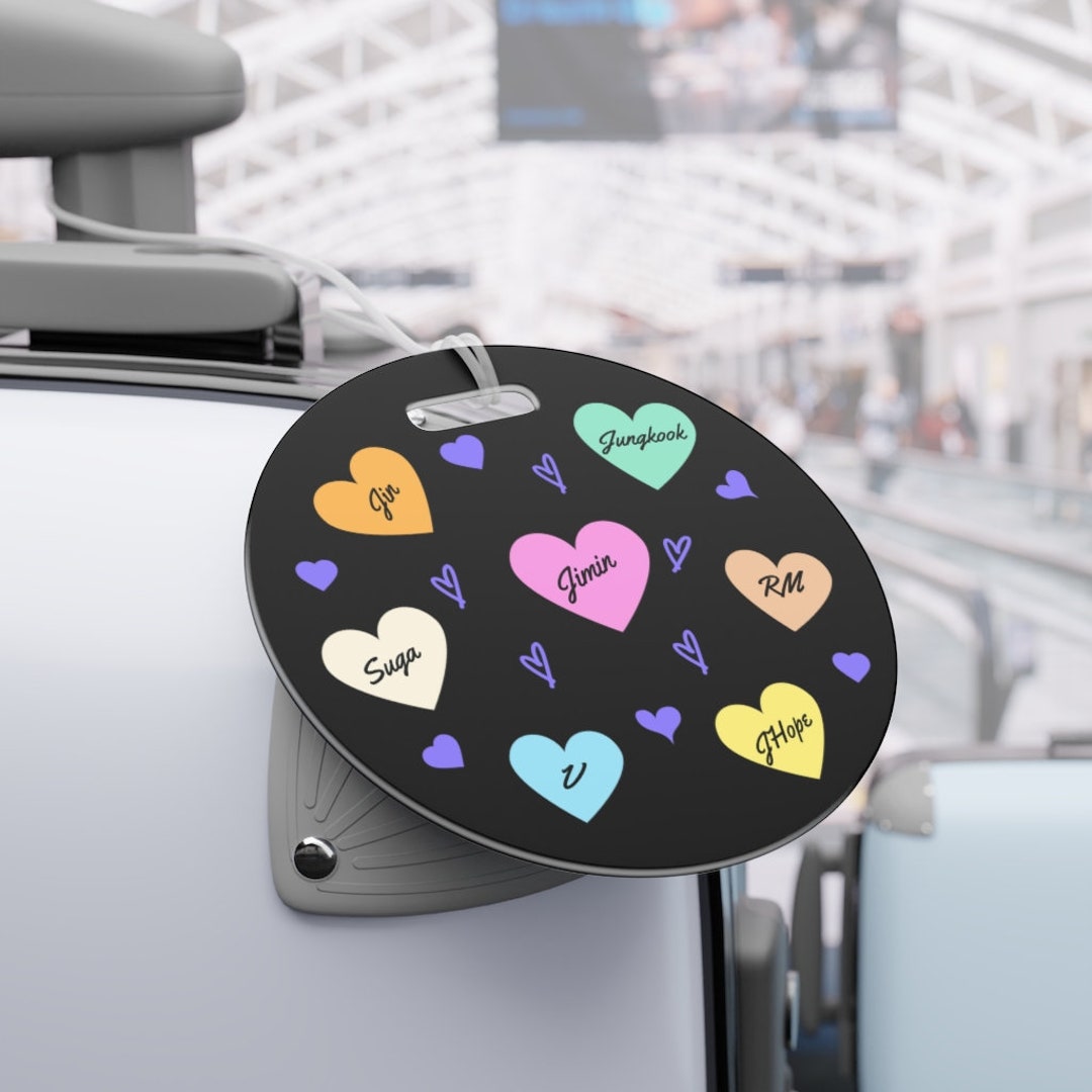 Personalized Luggage Tag Kpop BTS Custom Bag Tag Monogram - Etsy