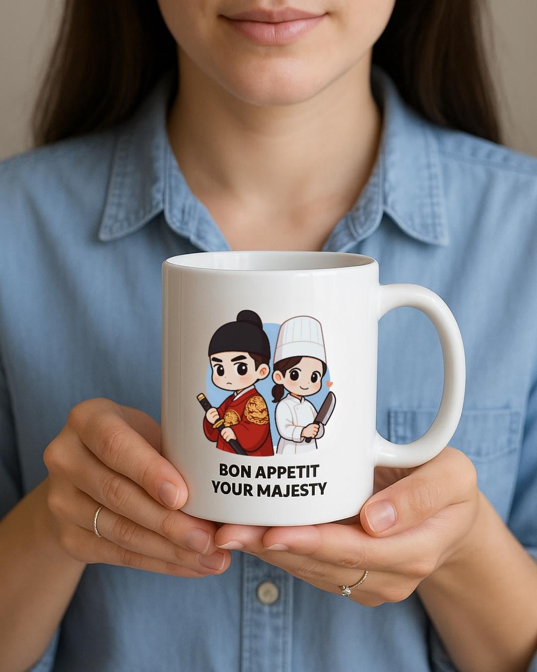 Bon Appetit Your Majesty Kdrama Mug Chibi Fan Art Gift Kdrama Lovers ...