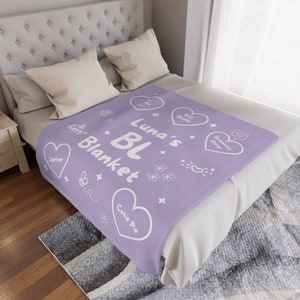 Thai BL Merch Personalized Minky Blanket Thai Boy Love Drama Gift Fan ...