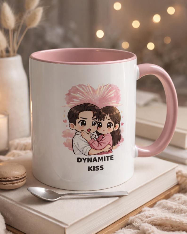 Dynamite Kiss Mug Kdrama Couple Coffee Cup Jang Ki Yong Chibi Romance K ...