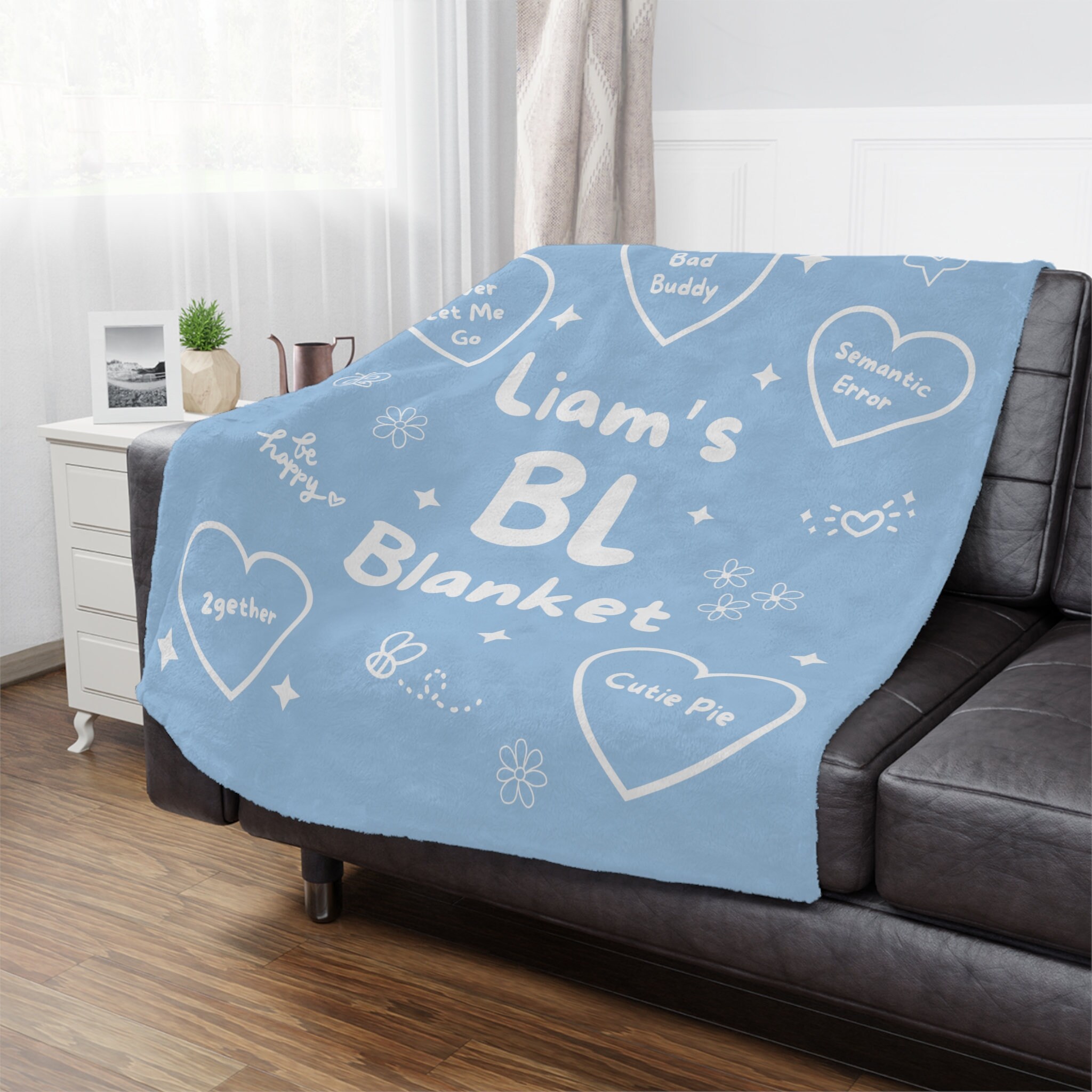 Thai BL Merch Personalisierte Minky Decke Thai Boy Love Drama Geschenk ...