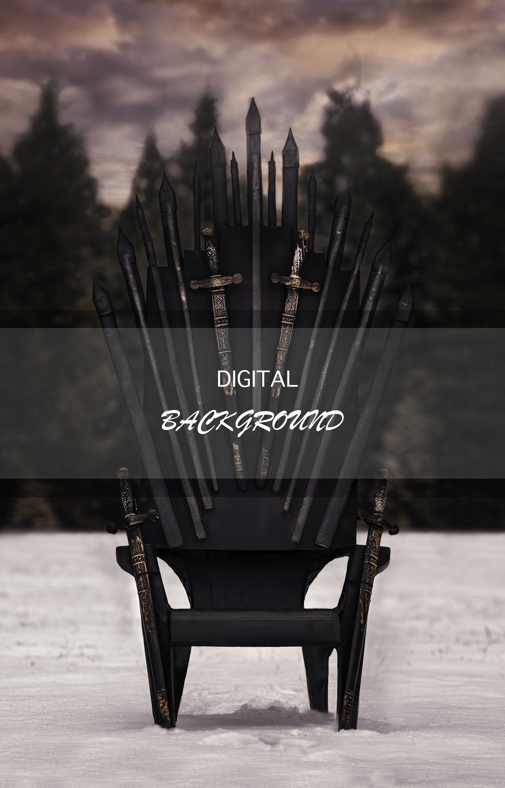 THRONE CHAIR | Digital Background | Digital Backdrop | Snow Throne ...