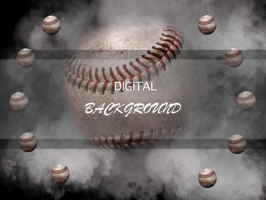 SMOKEY BASEBALLS | Sport Digital Background | Digital Backdrop ...