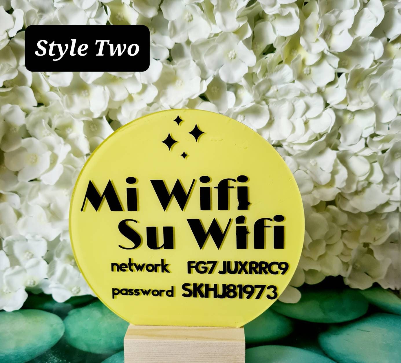Personalised Standing Wifi Signchoice of Colours & - Etsy UK