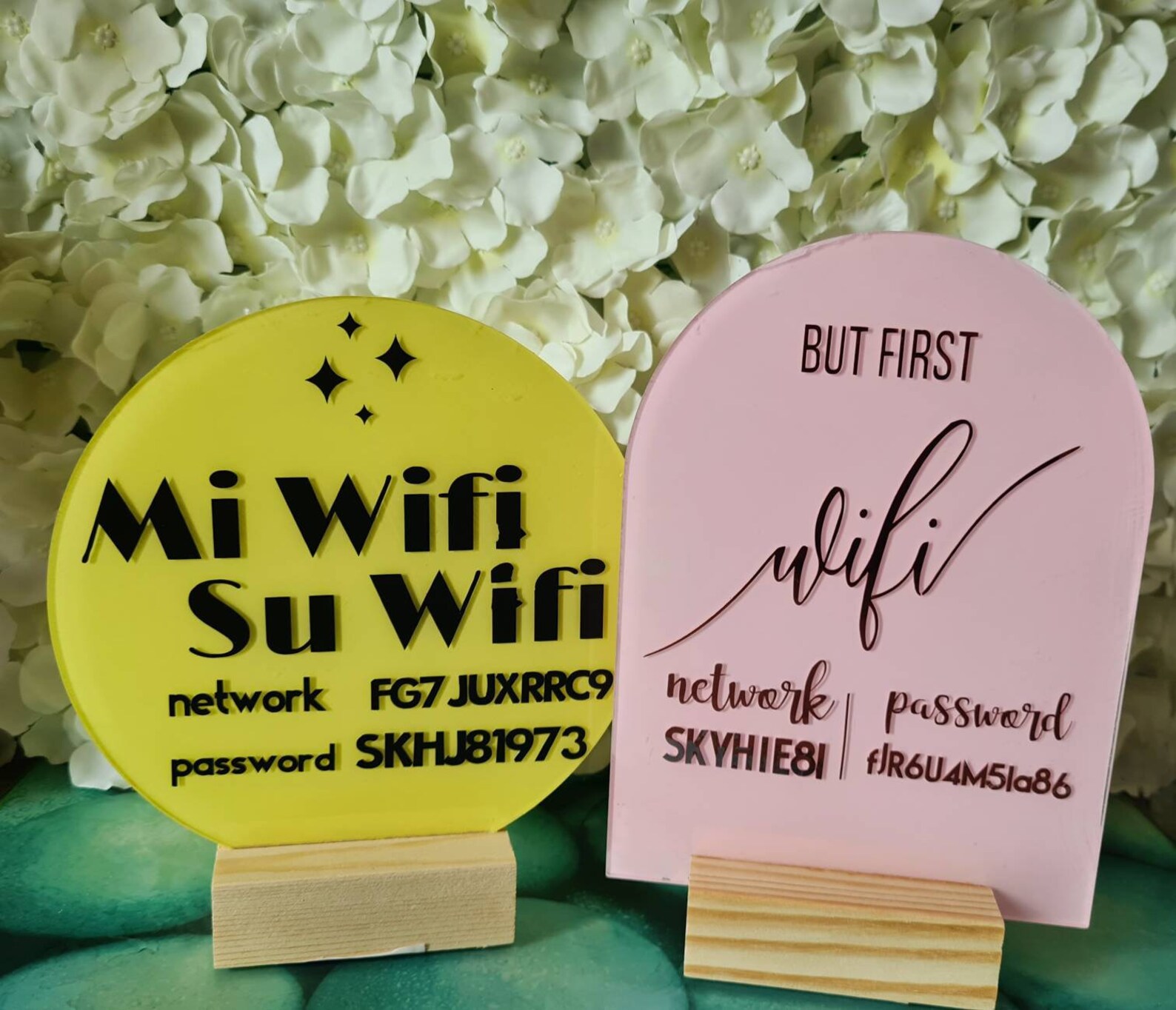 Personalised Standing Wifi Signchoice of Colours & - Etsy UK