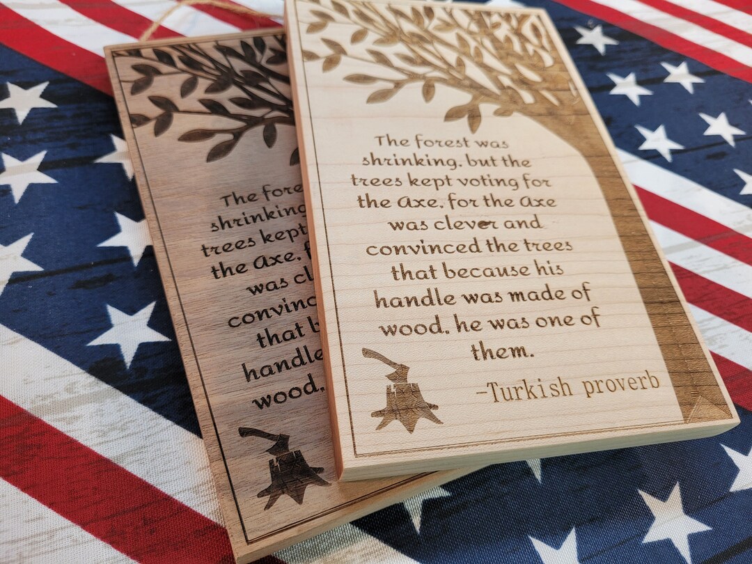 Turkish Proverb Engraved Hardwood Sign - Etsy