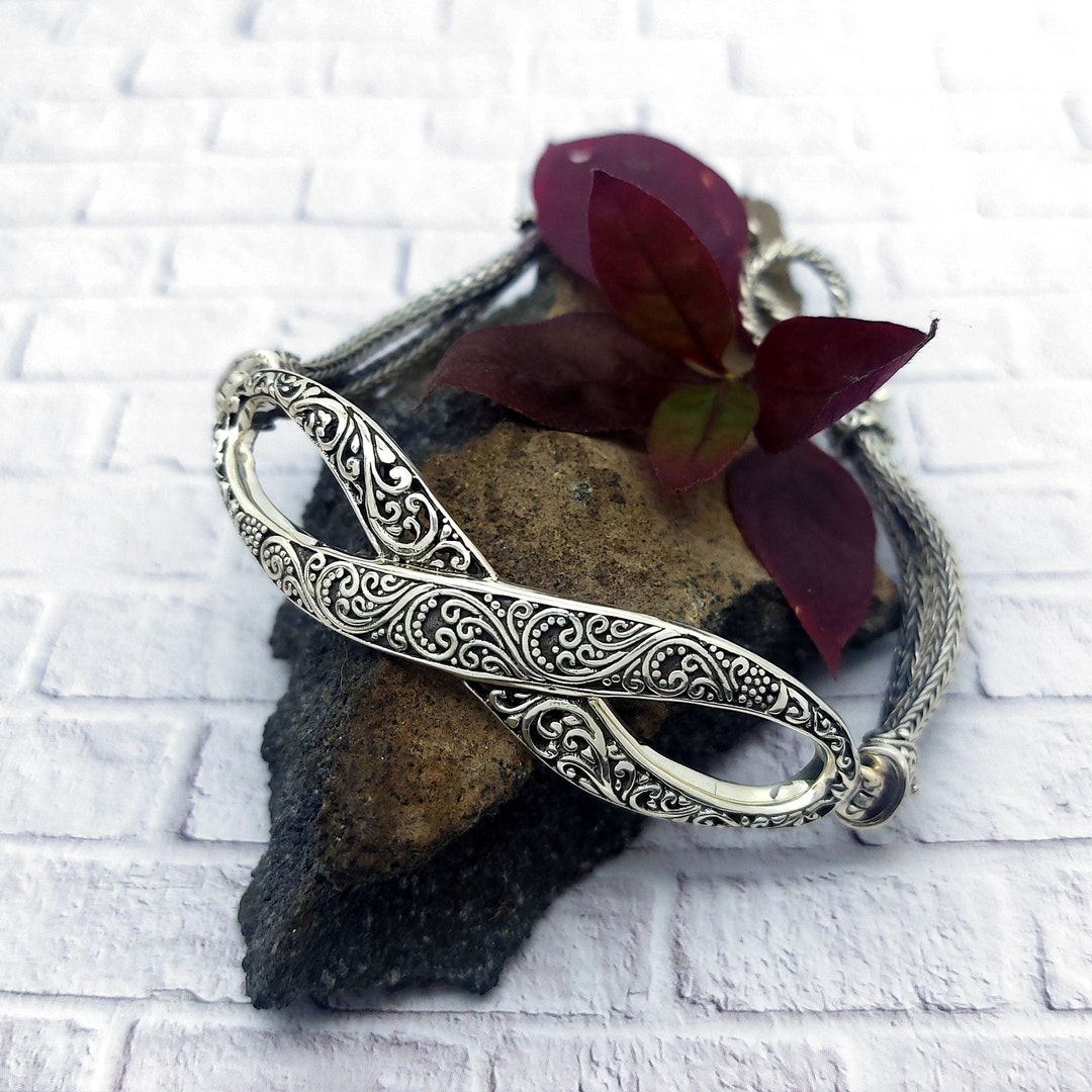 Balinese Silver Bracelet Sterling Silver/silver 925/bali Jewelry - Etsy