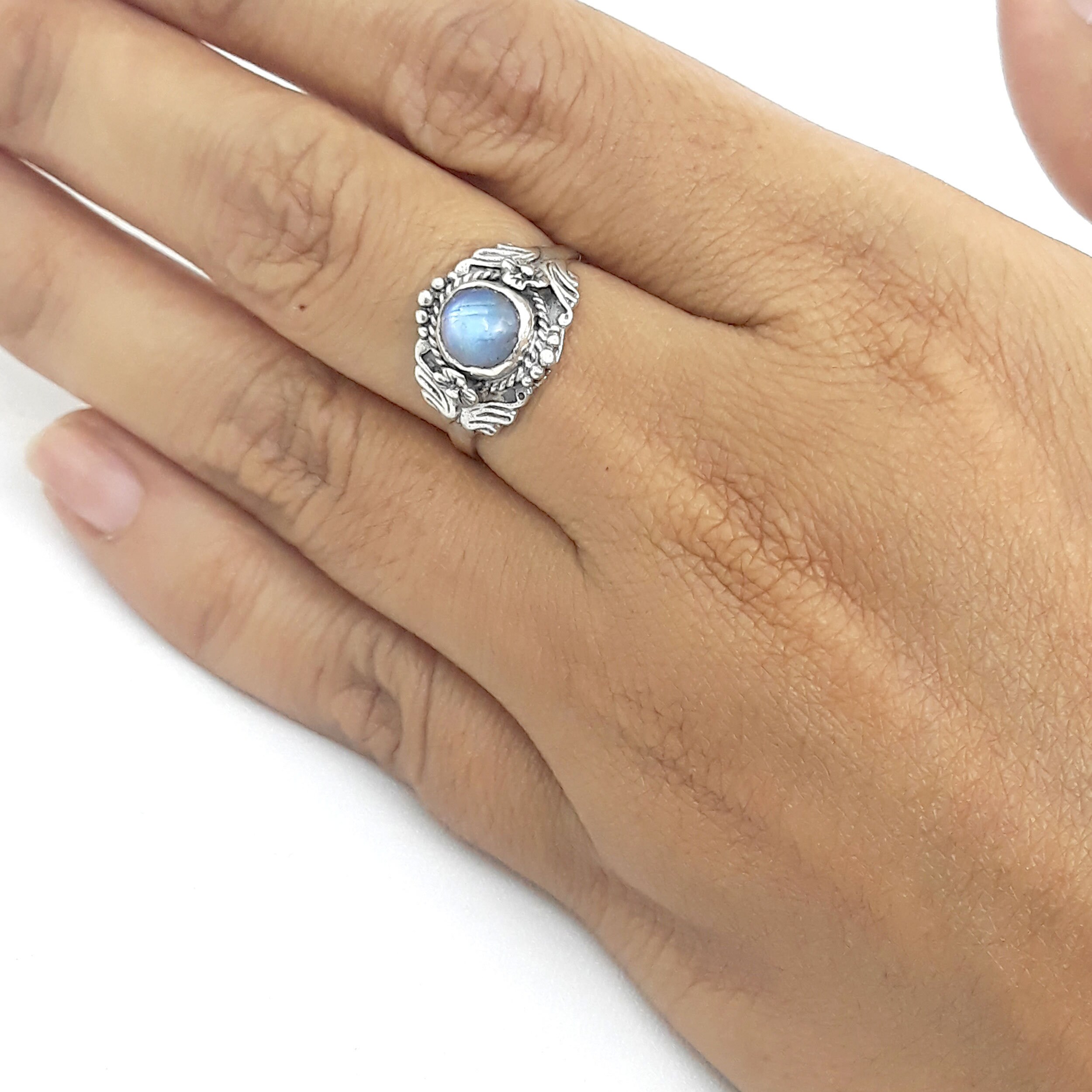 Balinese Sterling Silver Natural Gemstone Ring/silver 925/bali - Etsy