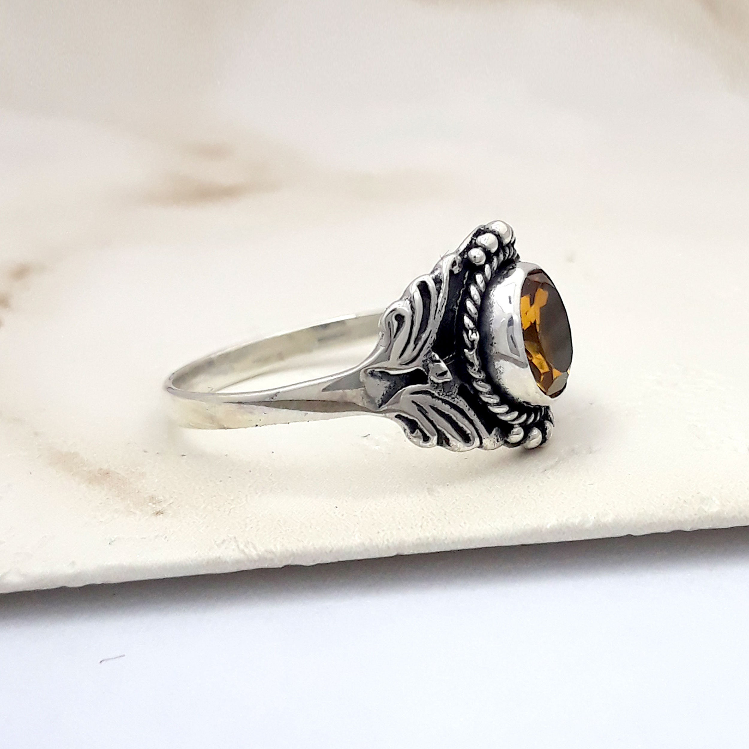 Balinese Sterling Silver Natural Gemstone Ring/silver 925/bali - Etsy