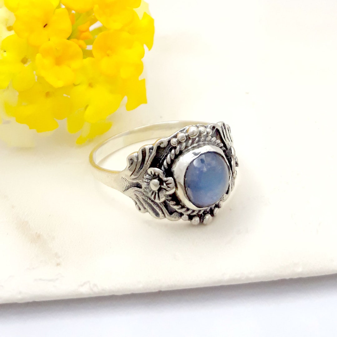 Balinese Sterling Silver Natural Gemstone Ring/silver 925/bali Handmade ...