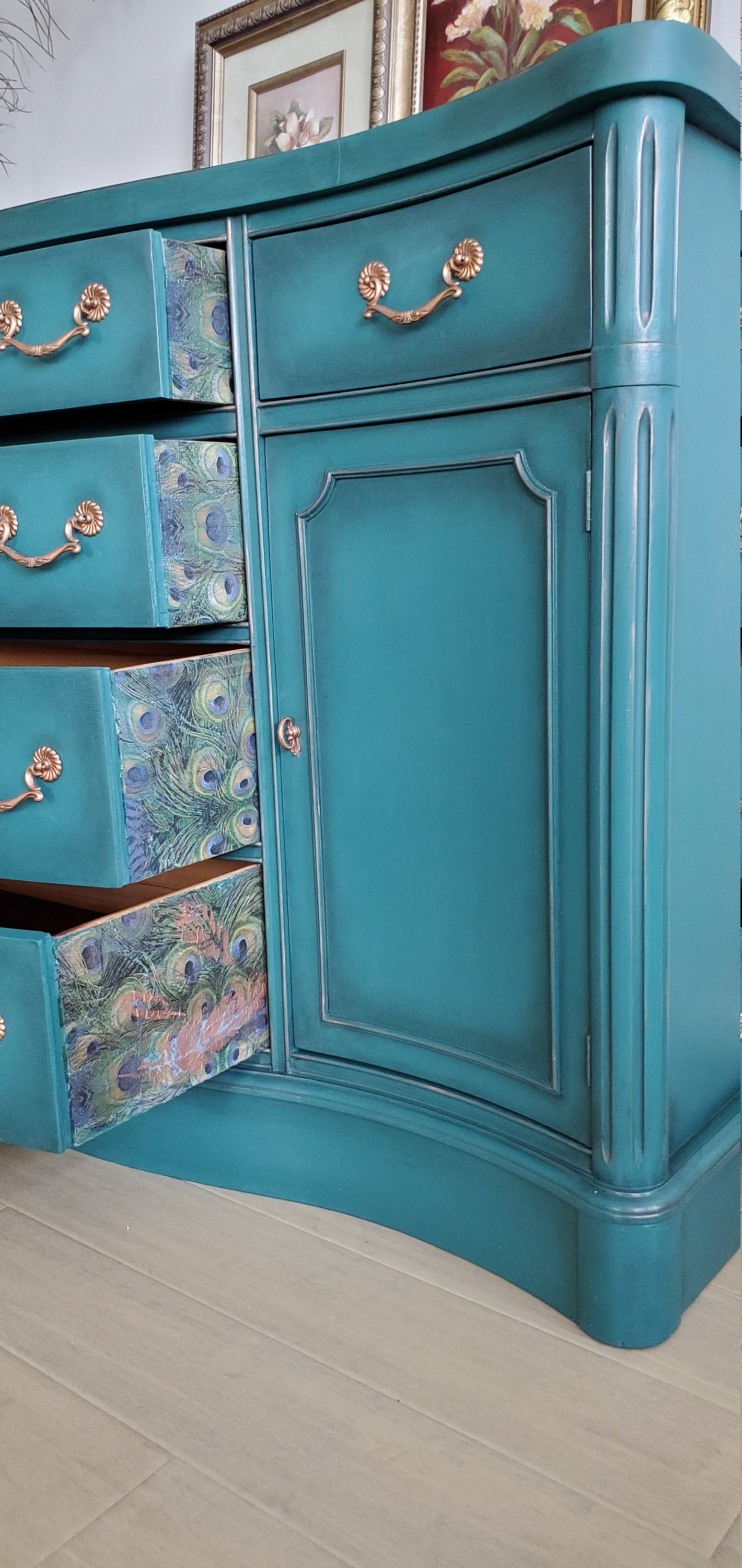 Elegant Teal Buffet - Etsy