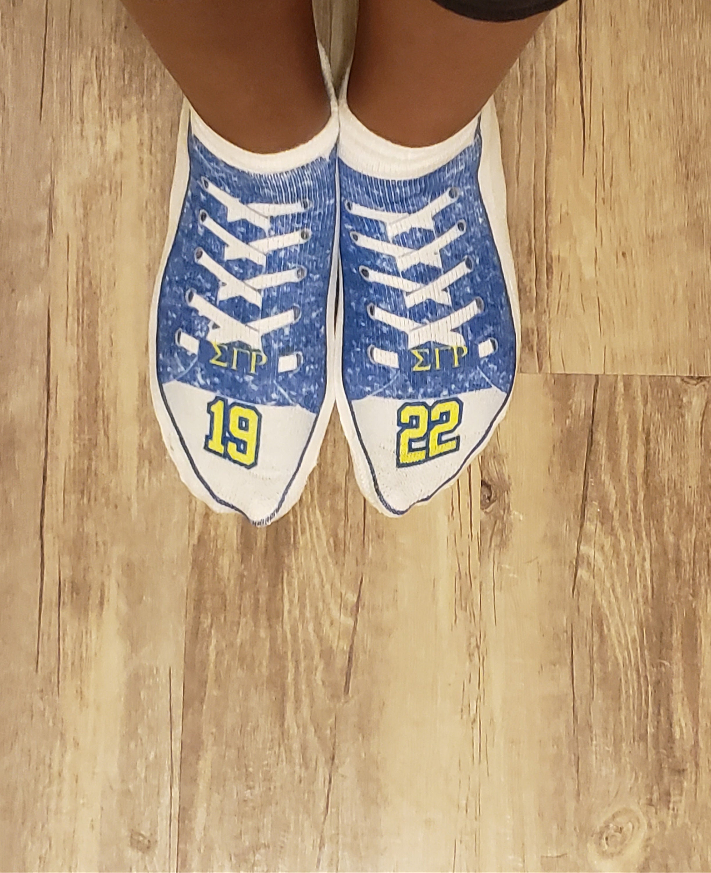 Sorority SHOE SOCKS Alpha Kappa Alpha, Zeta Phi Beta, Sigma Gamma Rho ...