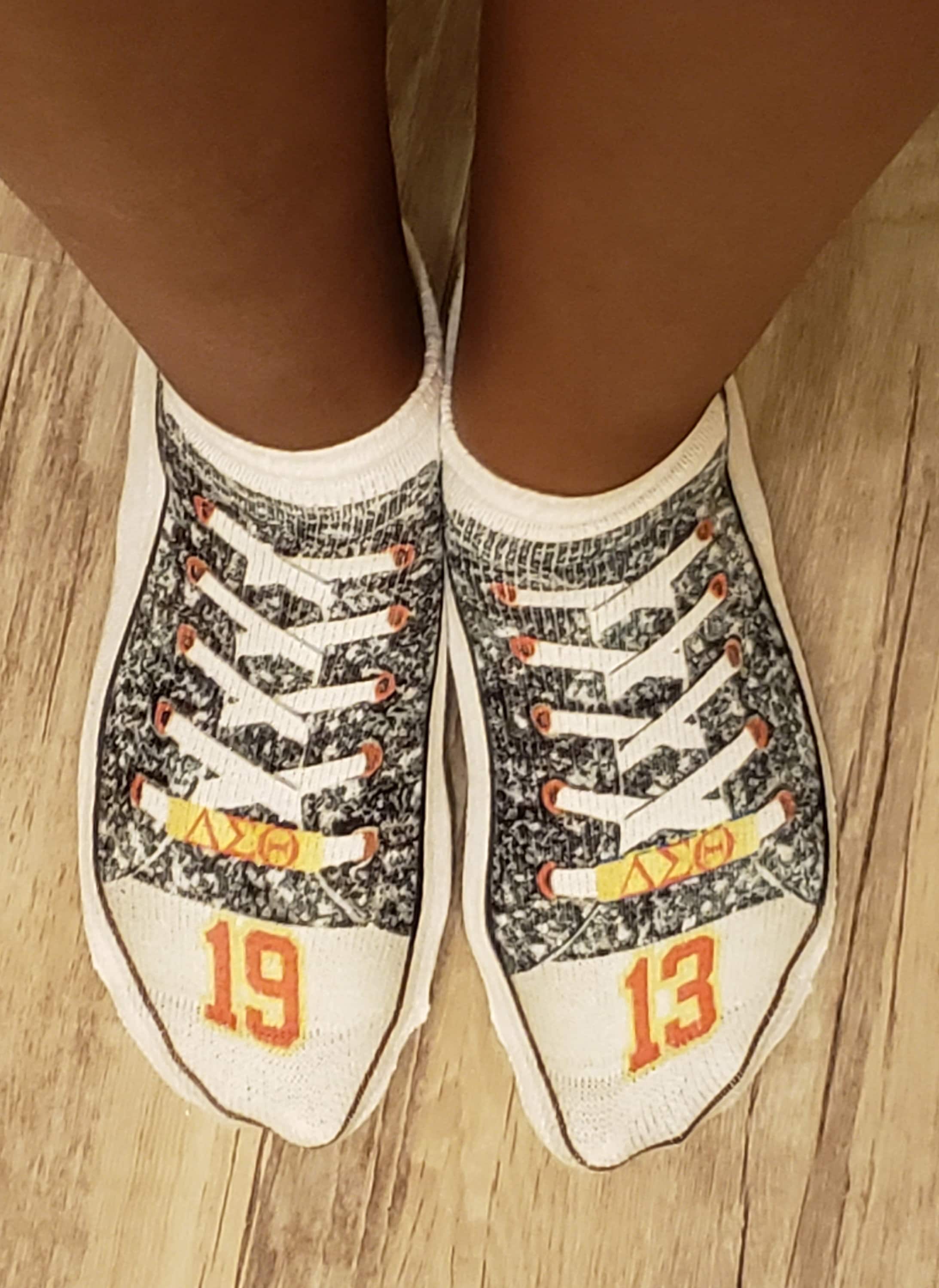 Sorority SHOE SOCKS Alpha Kappa Alpha, Zeta Phi Beta, Sigma Gamma Rho ...