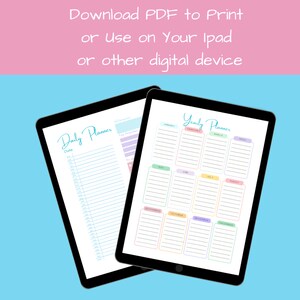 Downloadable Planner - Printable Hourly Planner, Daily Planner, Weekly ...