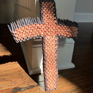 3D Origami Cross - Christian Decoration, Bible Decoration Wall ...