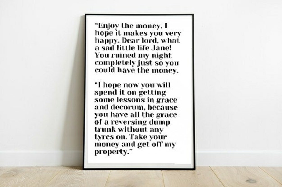 What a Sad Little Life Jane, Full Speech Print - Etsy