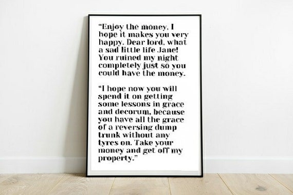 What a Sad Little Life Jane Full Speech Print - Etsy