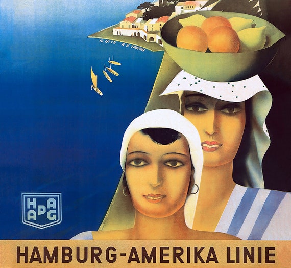 Germany travel wall art Large wall art Germany vintage poster up to ...