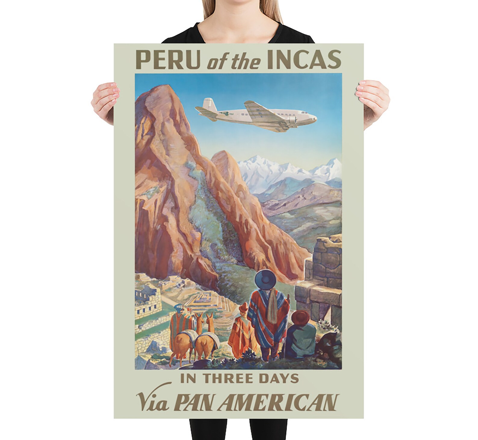 Peru of the Incas Vintage Travel Poster Extra Large Wall Art - Etsy