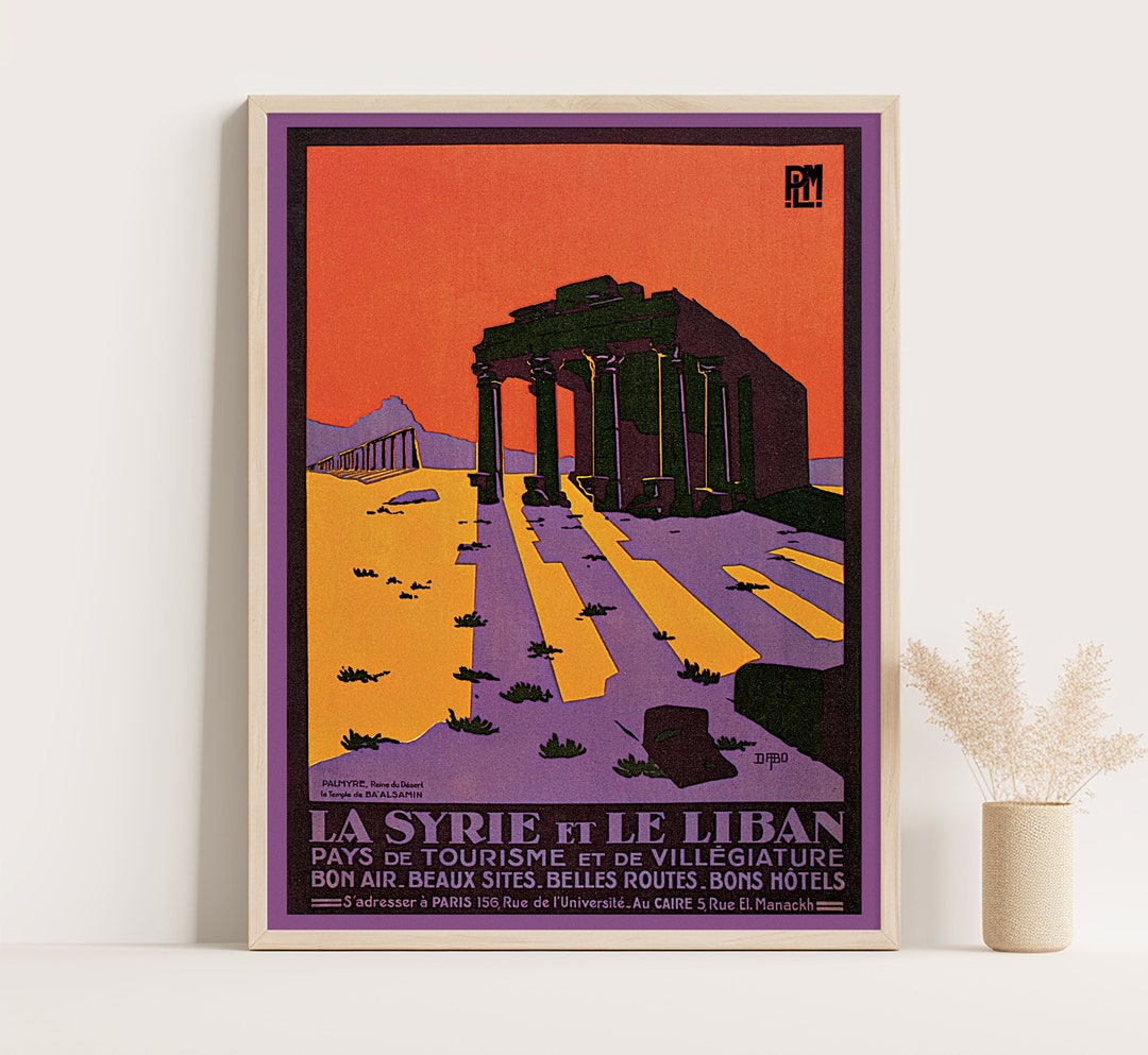 Syria and Liban Vintage Poster, Large Wall Art, France Travel Wall Art, up to 18x24 Poster. - Etsy