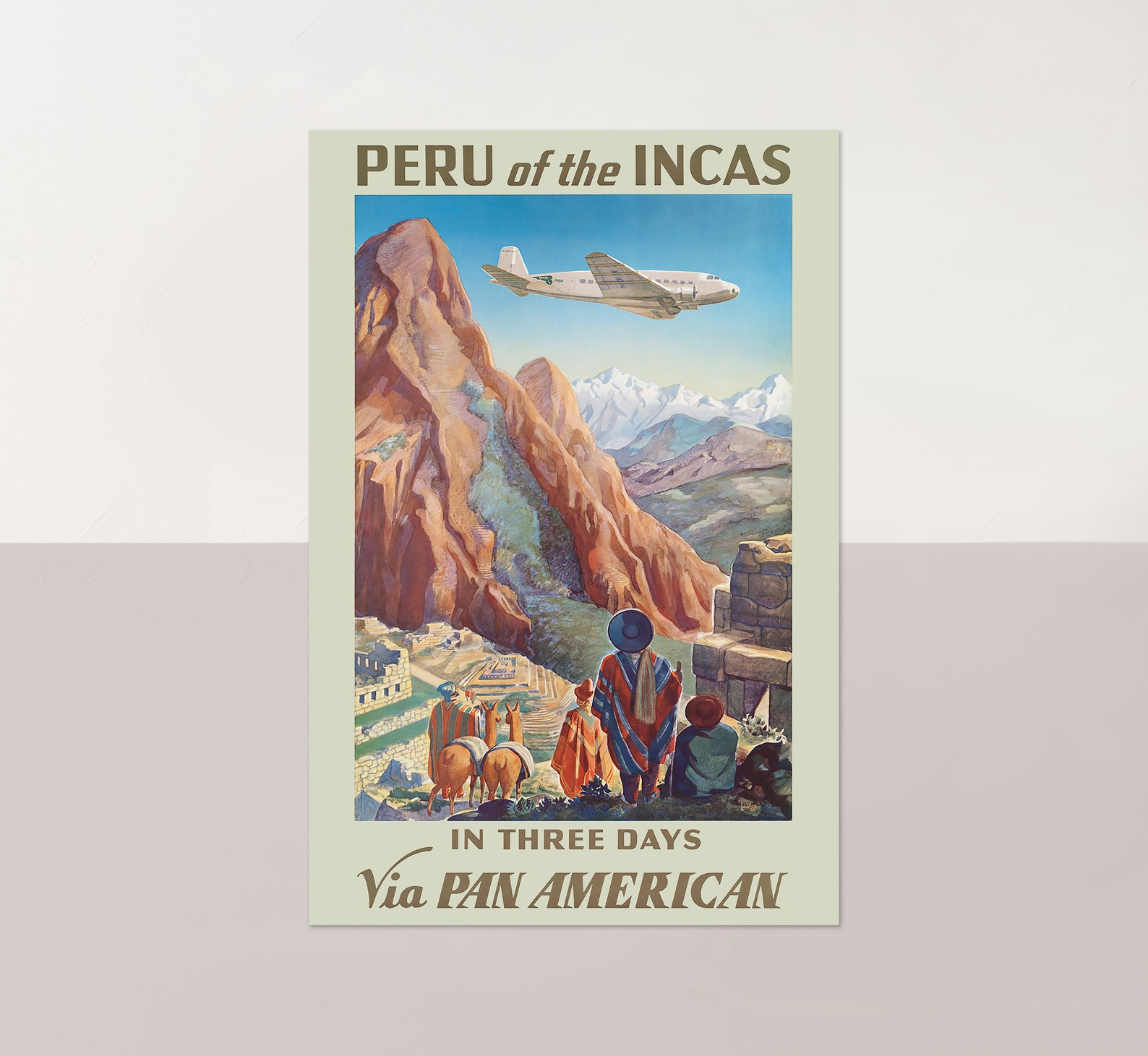 Peru of the Incas Vintage Travel Poster Extra Large Wall Art - Etsy