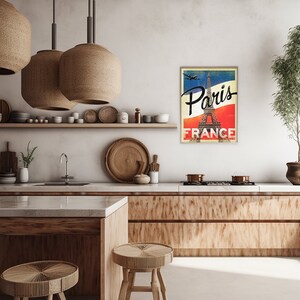 Retro Paris Travel Poster: Vintage France Wall Art - Etsy