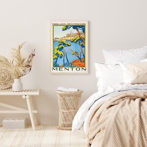 PML Menton Poster by Roger Broders | France Vintage Travel Poster ...