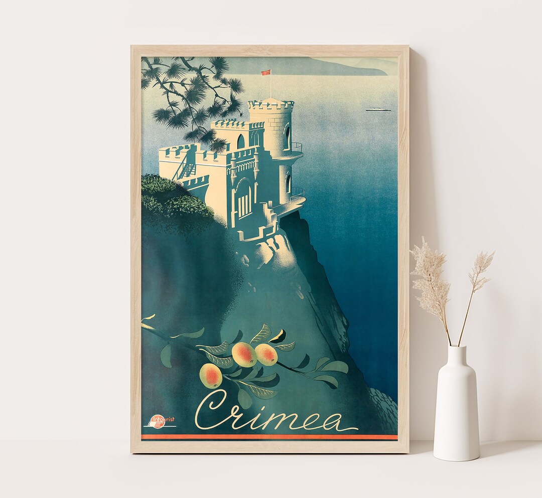 Crimea Ukraine Vintage Poster: Travel Wall Art - Etsy