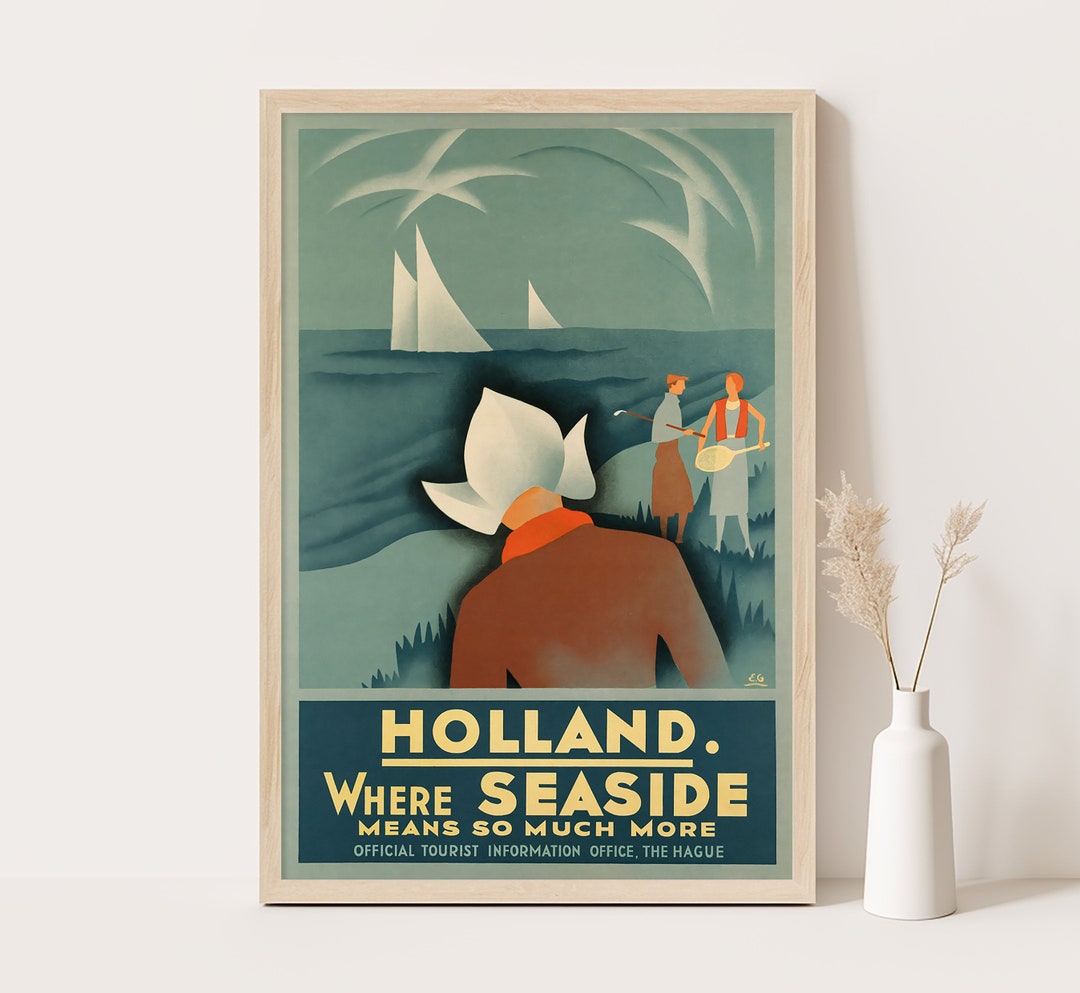 Holland Poster Where Seaside Means so Much More | Netherlands Vintage ...
