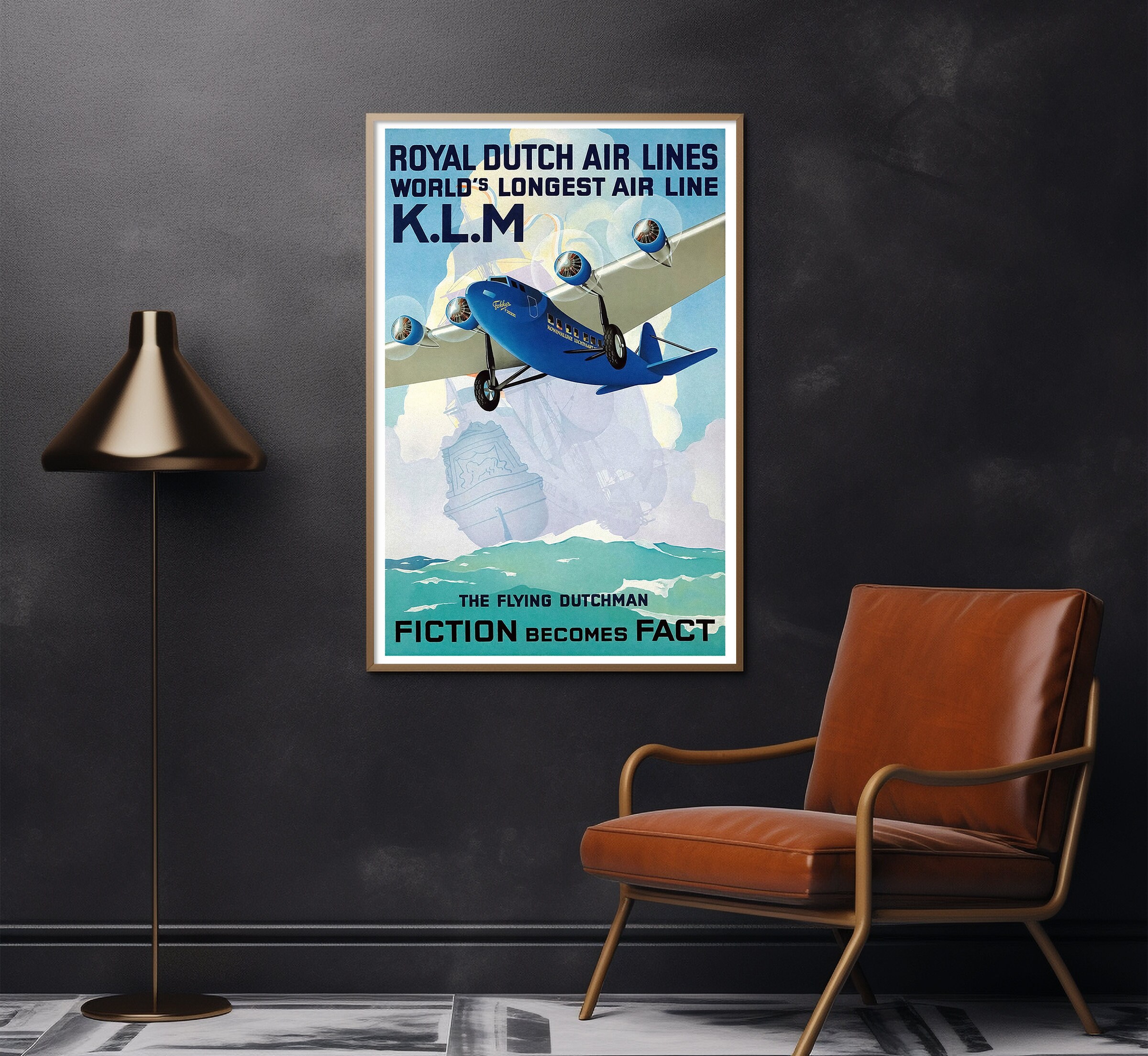 The Flying Dutchman Holland Vintage Travel Poster | Netherlands Travel ...