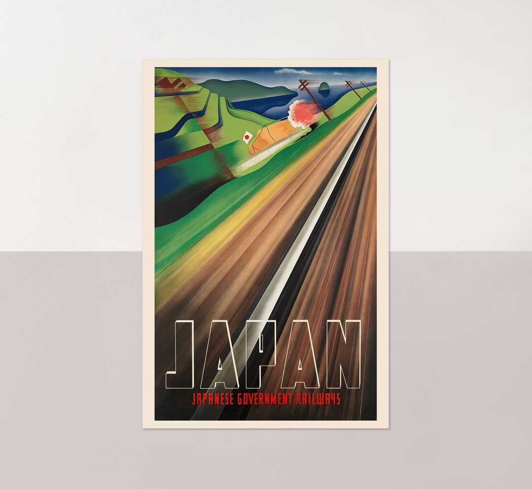Japanese Railroads Satomi Vintage Travel Poster Extra Large - Etsy