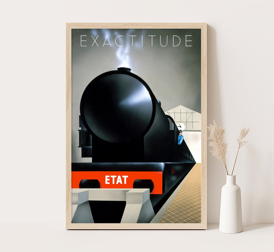 Exactitude France Travel Poster: Vintage Train Art Print - Etsy