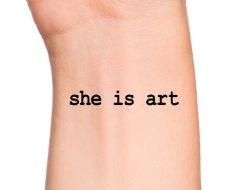 She is Art Tattoo - Etsy