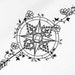 Feminine Floral Mandala Compass Rose Arrow Temporary Tattoo - Etsy