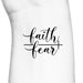 Faith Over Fear Cross Temporary Tattoo / Feminine Cursive - Etsy