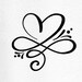Love Heart Infinity Swirls Temporary Tattoo - Etsy