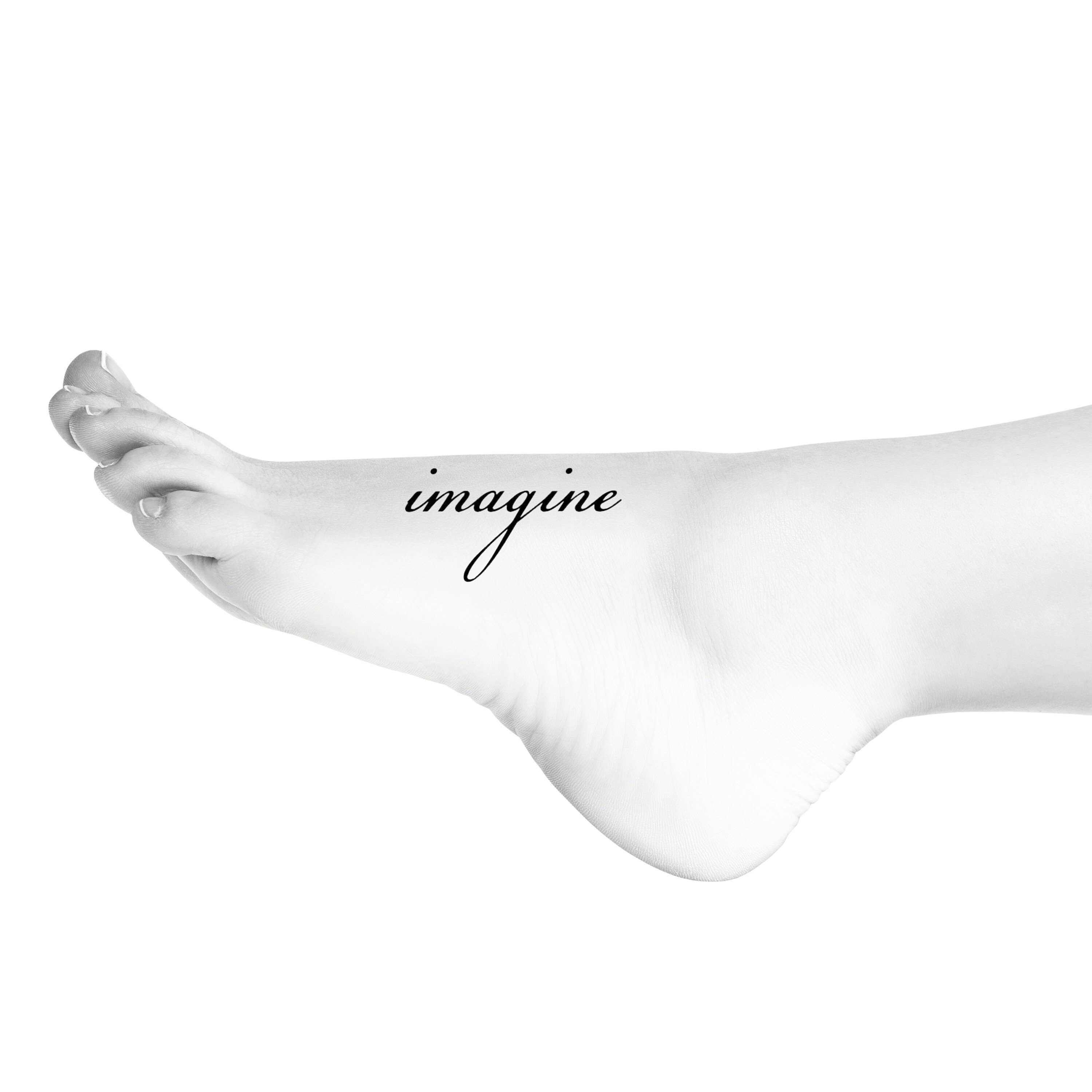 Imagine Script Word Temporary Tattoo - Etsy