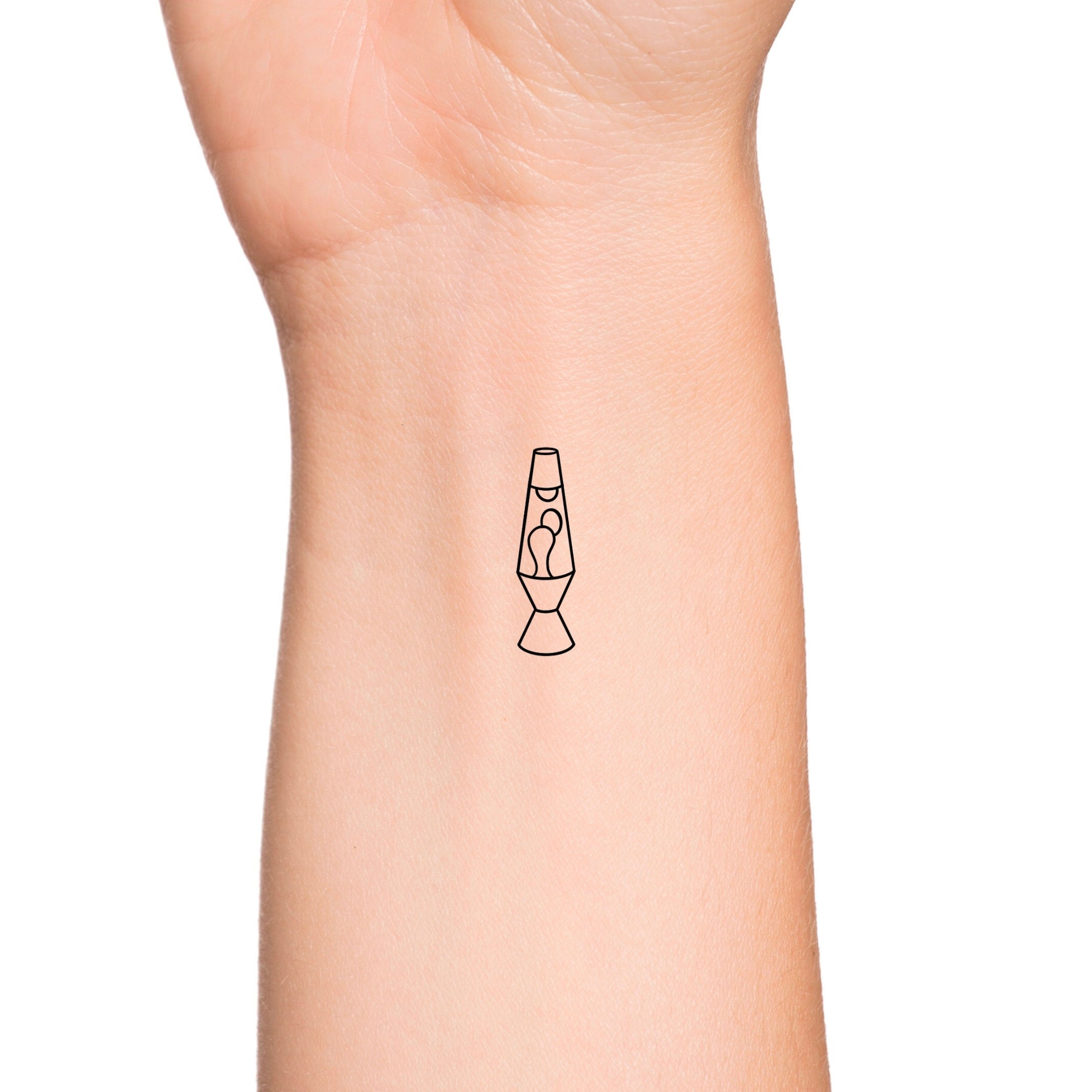 Lava Lamp Outline Groovy Temporary Tattoo / 70's Temp | Etsy