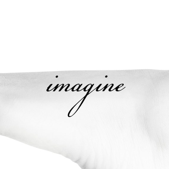 Imagine Script Word Temporary Tattoo - Etsy
